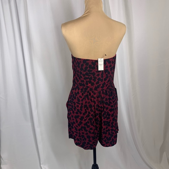 Express | Pants & Jumpsuits | Express Burgundy And Black Romper | Poshmark